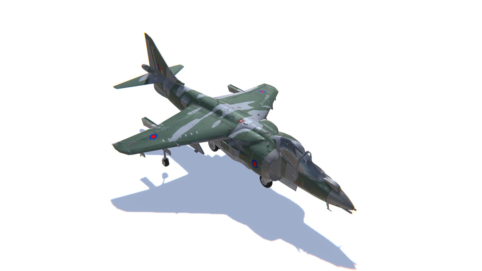 3D Harrier II Jet Fighter Aircraft Low-poly Model - TurboSquid 1800769