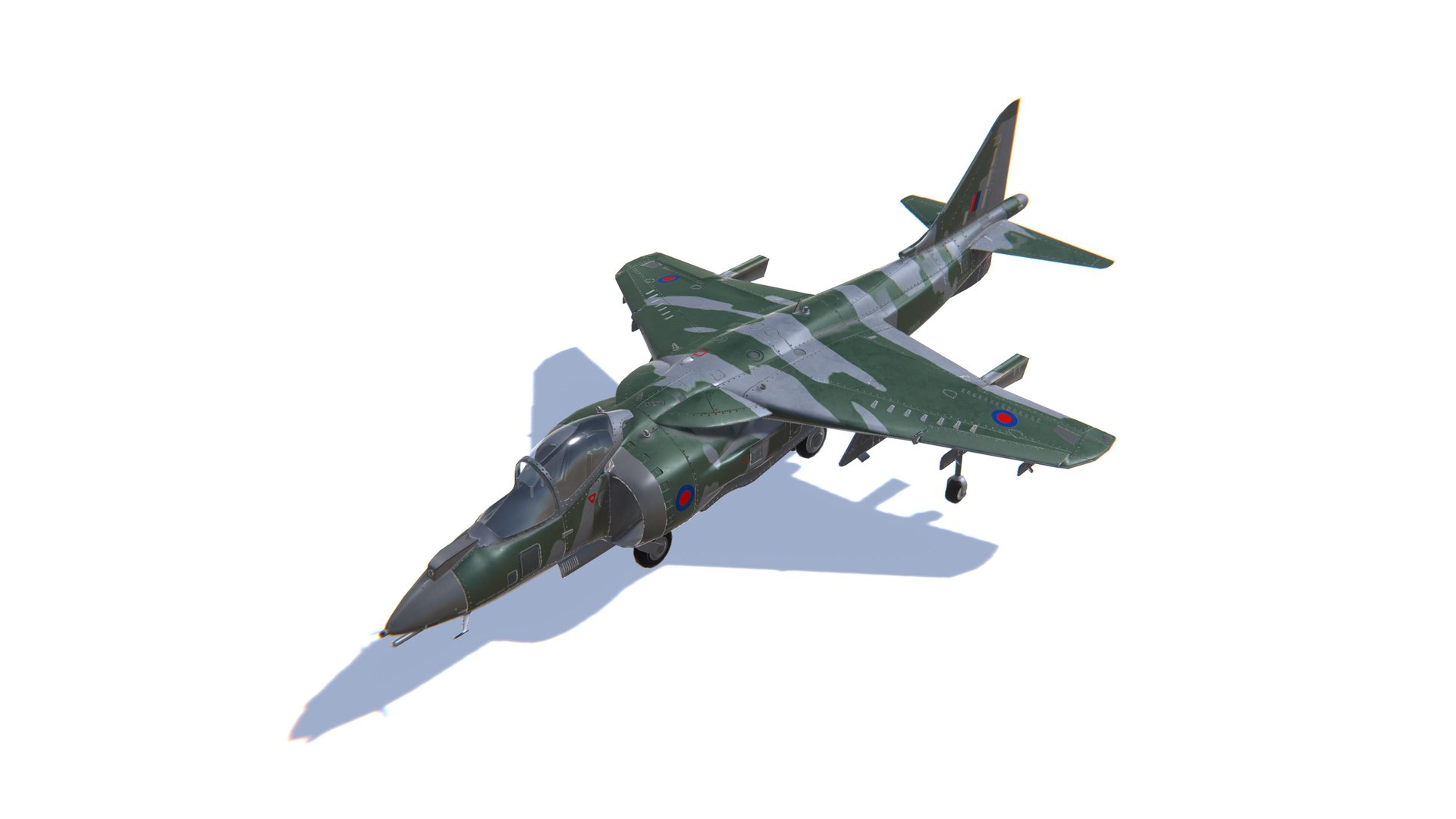 3D Harrier II Jet Fighter Aircraft Low-poly Model - TurboSquid 1800769
