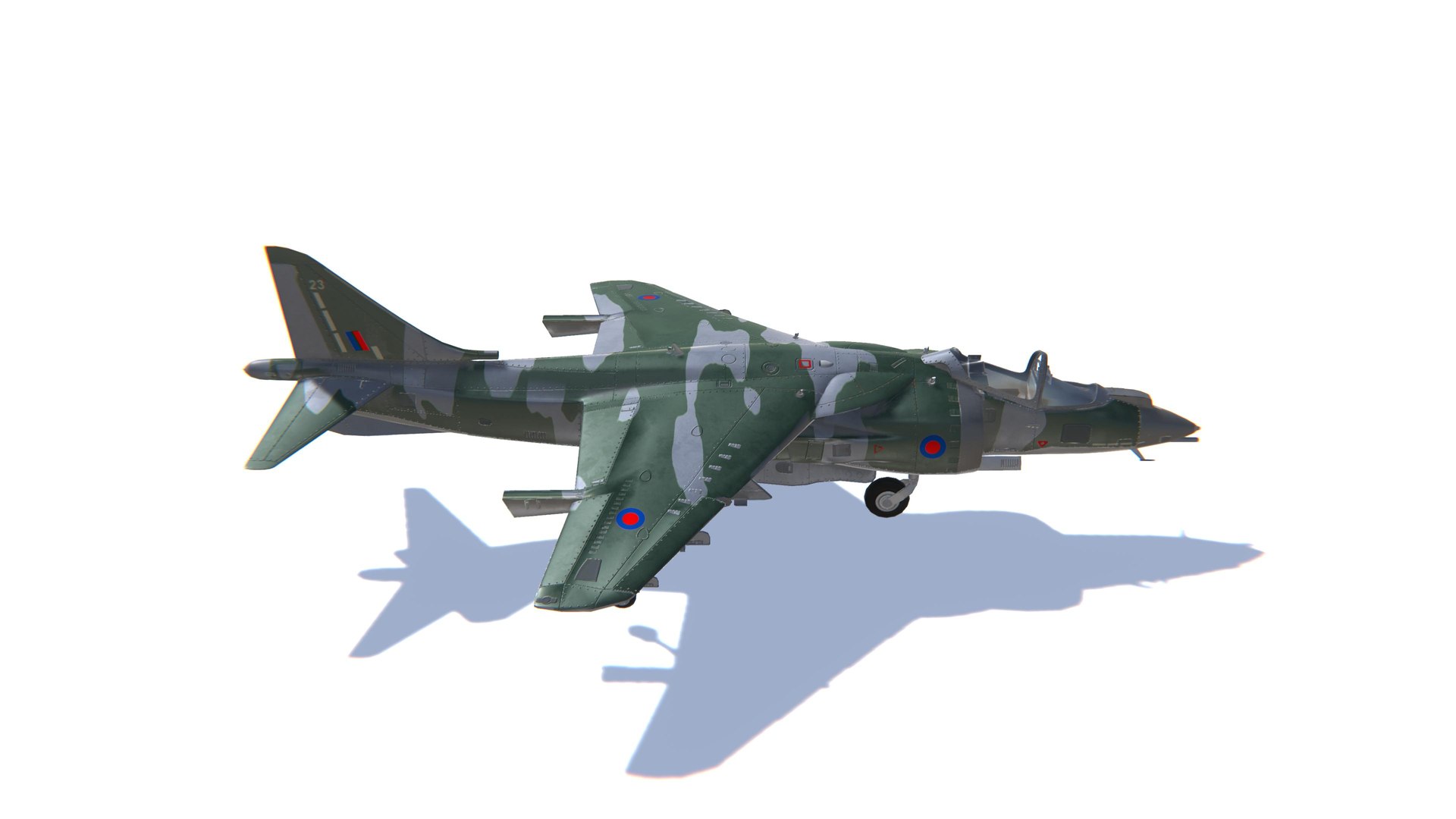 3D Harrier II Jet Fighter Aircraft Low-poly Model - TurboSquid 1800769