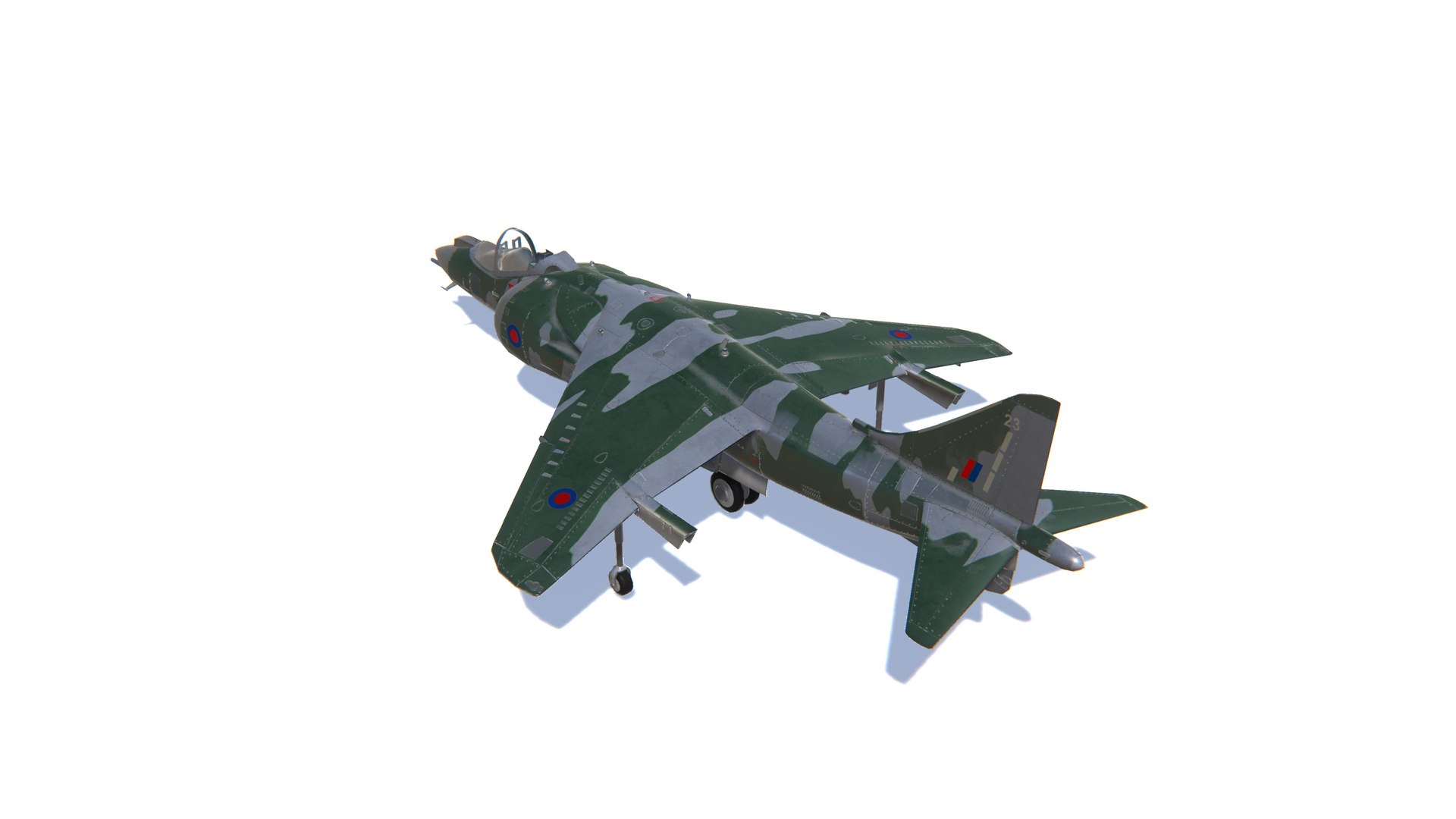 3D Harrier II Jet Fighter Aircraft Low-poly Model - TurboSquid 1800769