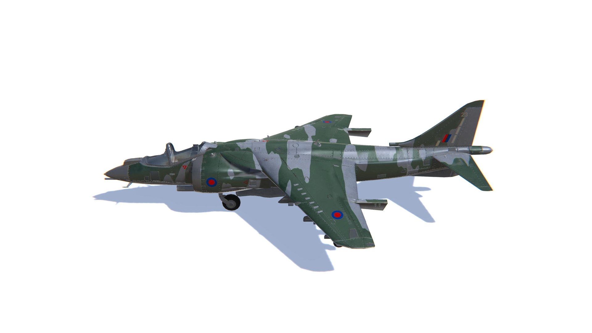 3D Harrier II Jet Fighter Aircraft Low-poly Model - TurboSquid 1800769