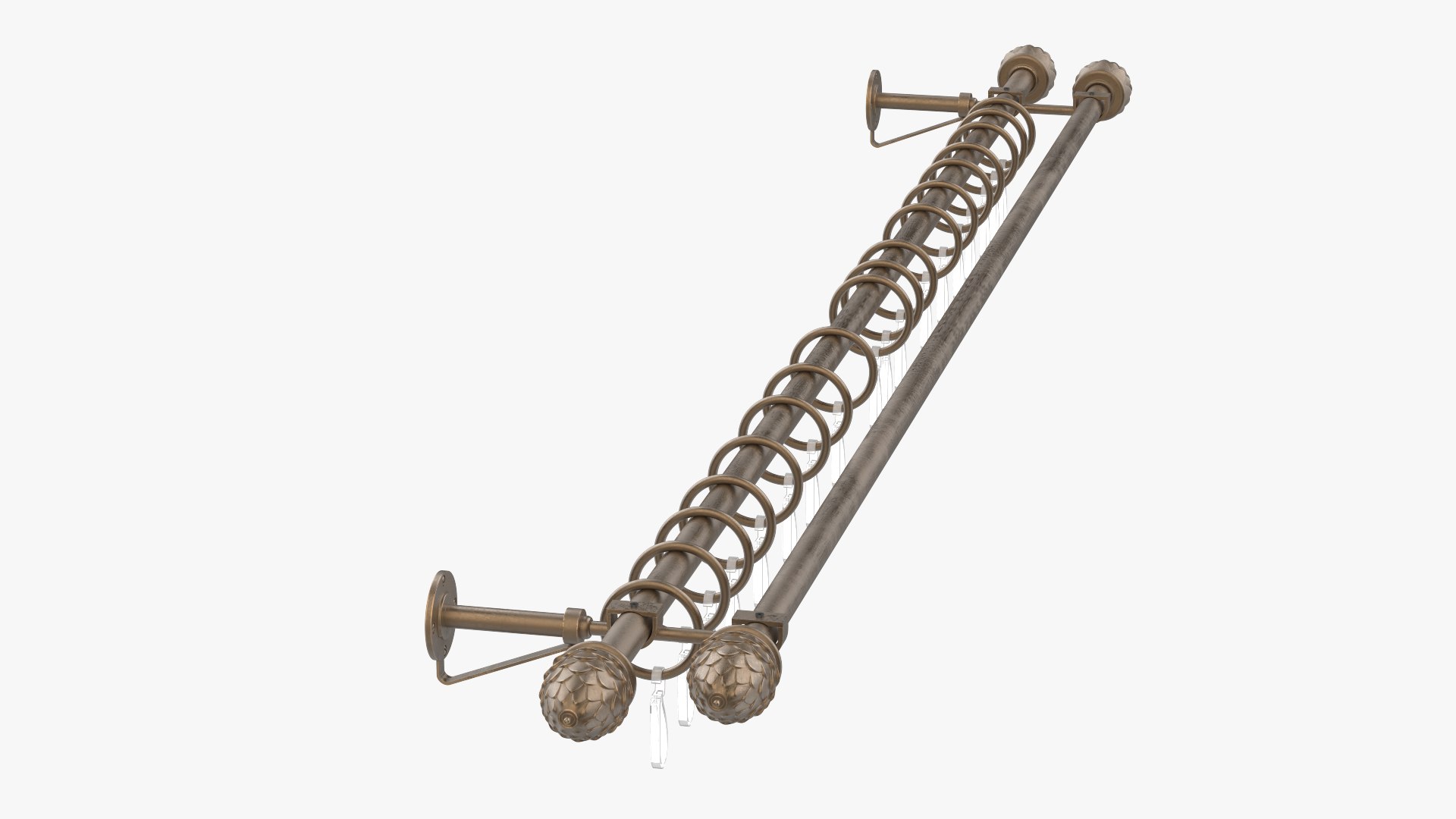 3D Curtain Rod Model - TurboSquid 2236529