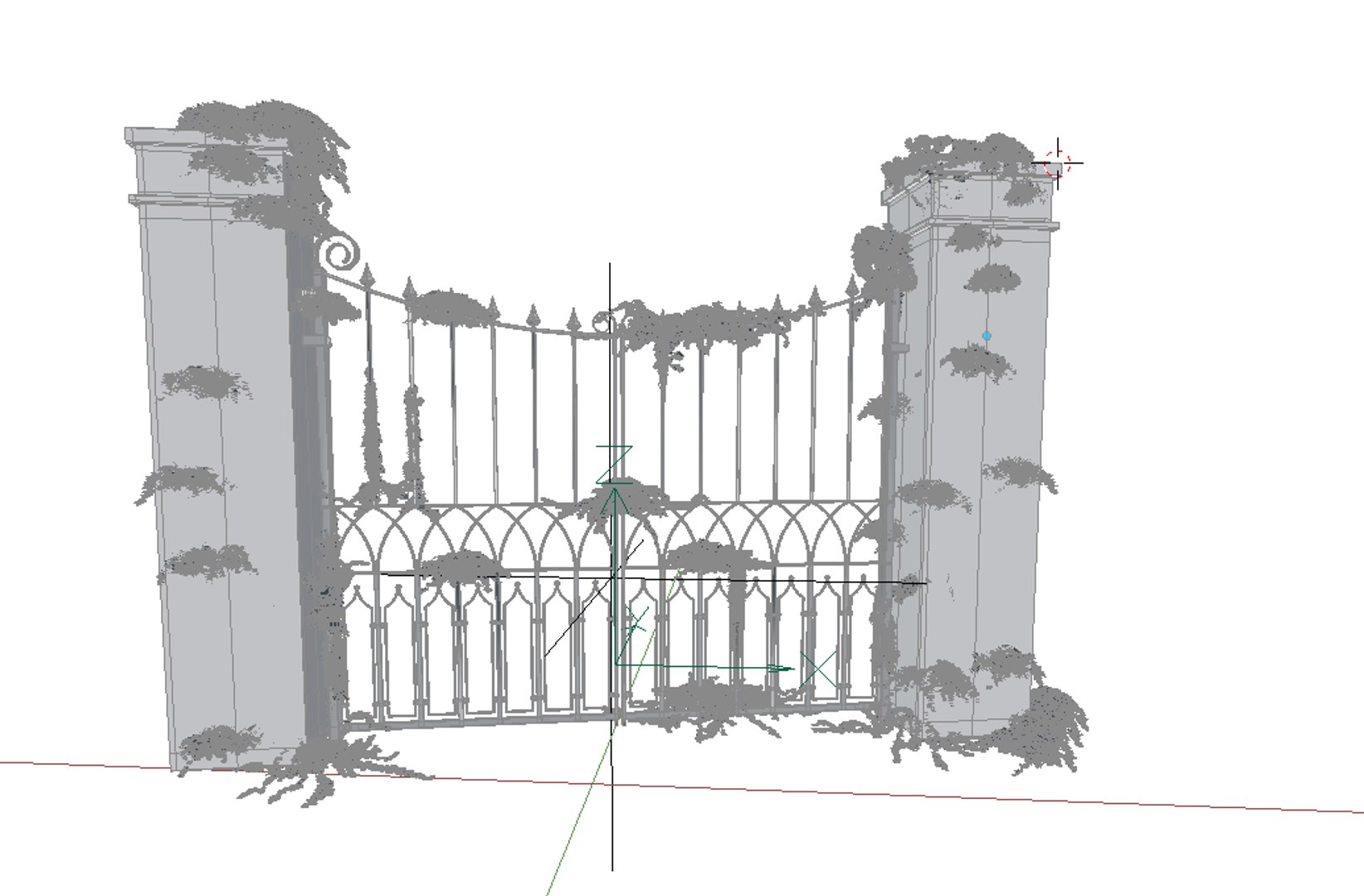 3d Old Worn Gate