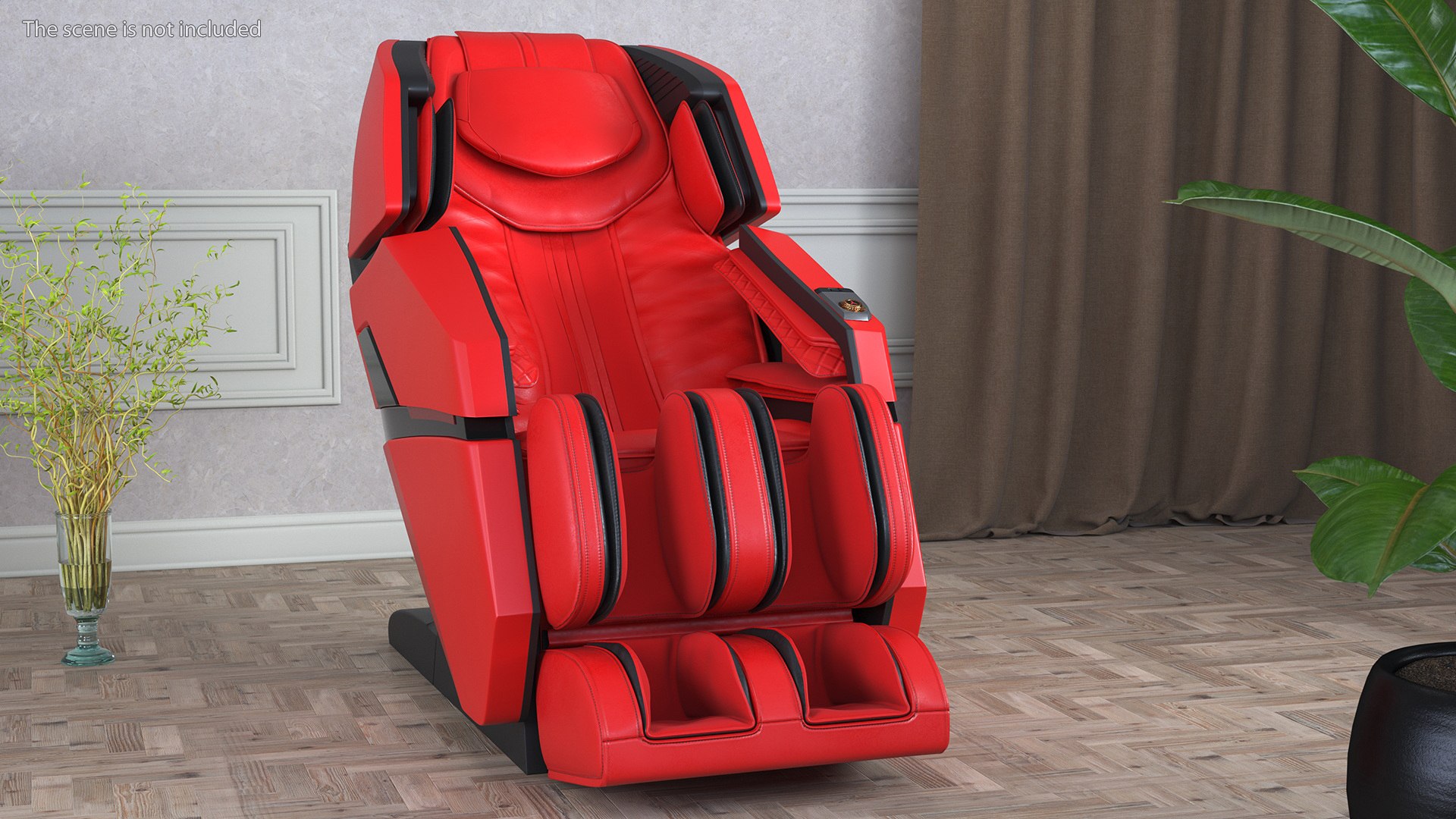 3D Massager Chair Red Model - TurboSquid 2092072