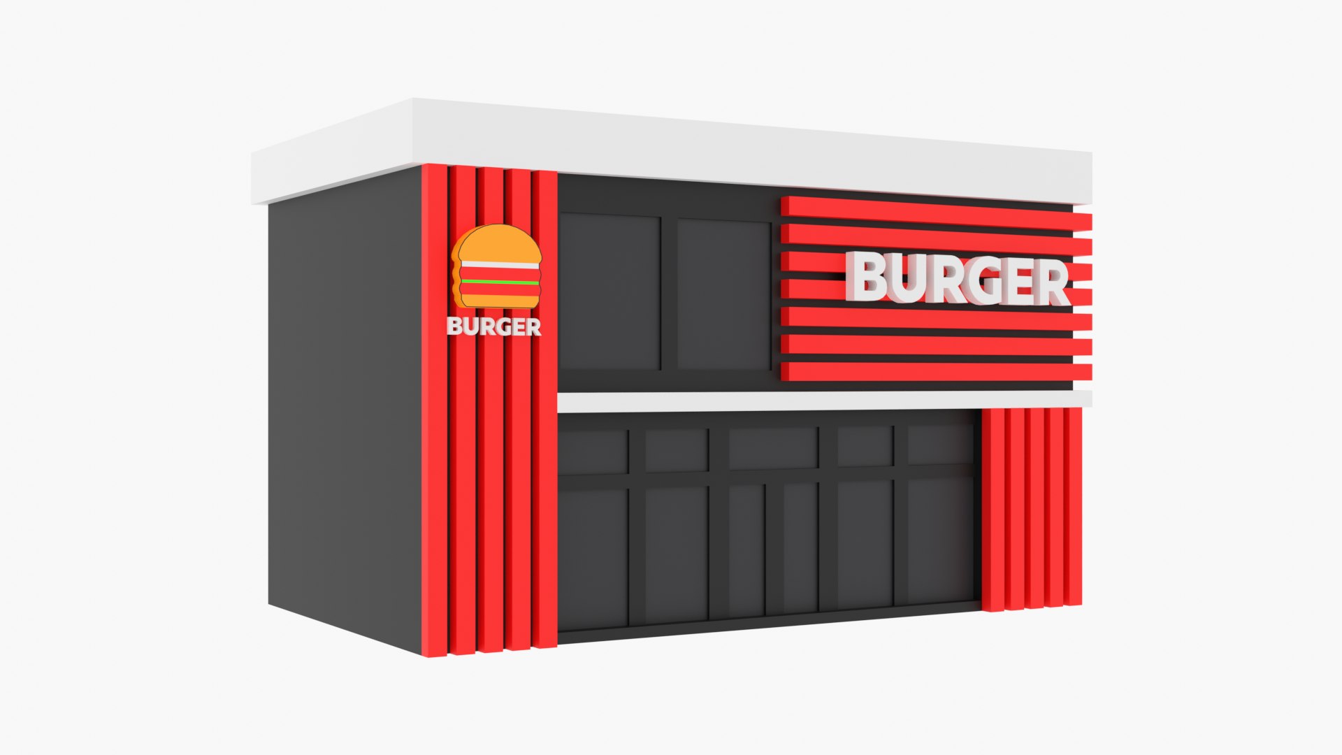 3D Burger Shop Model - TurboSquid 1974803