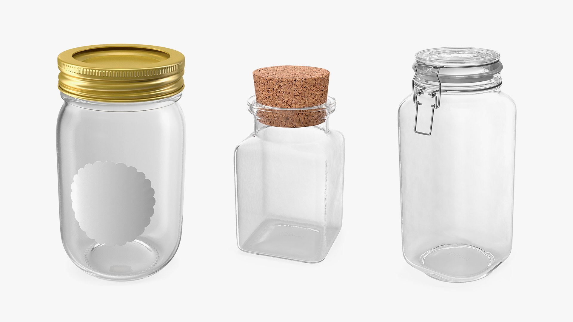 3D Model Empty Jars Collection 2 - TurboSquid 2124744