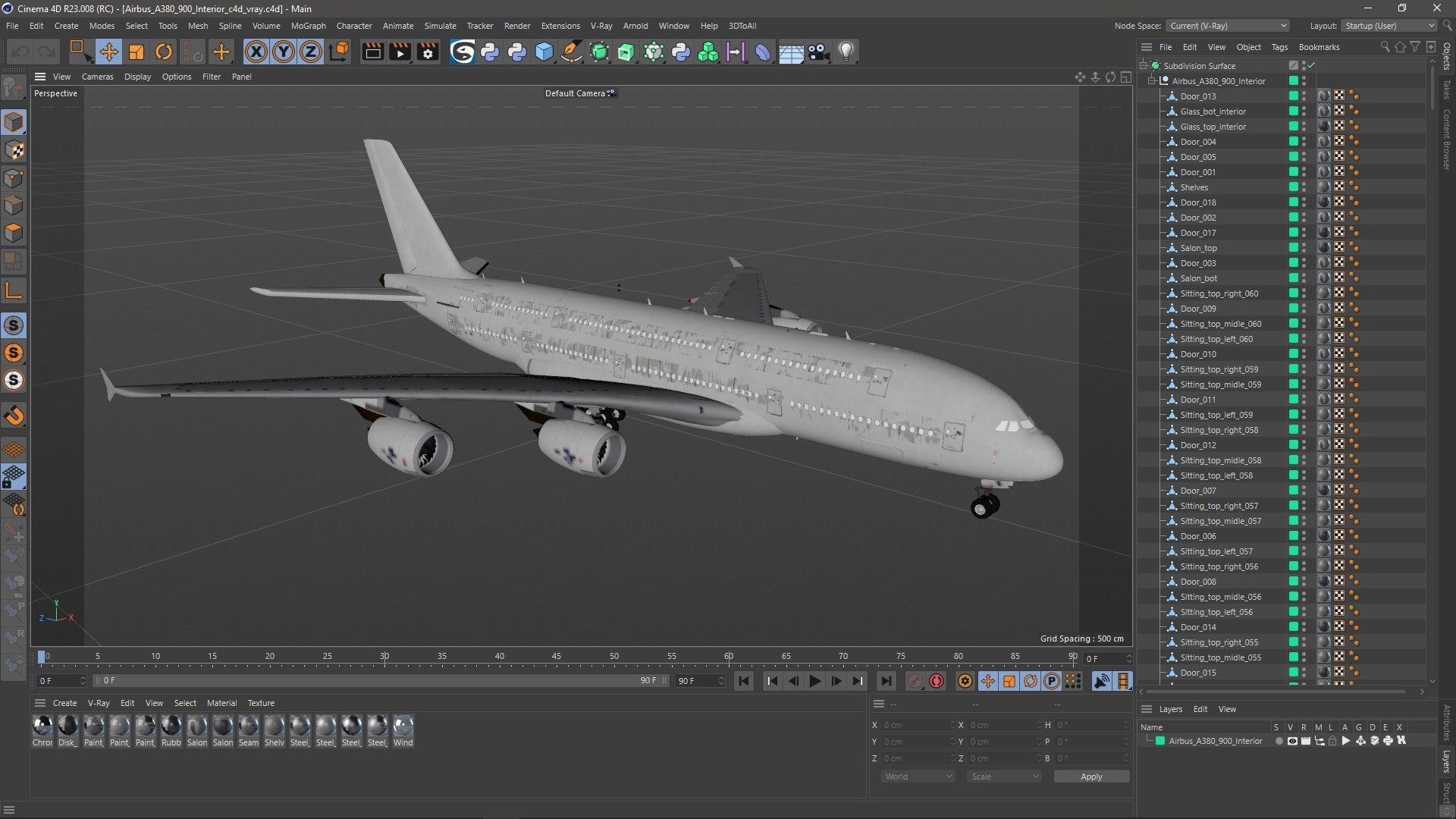 Airbus A380 900 Interior Model - TurboSquid 2366320