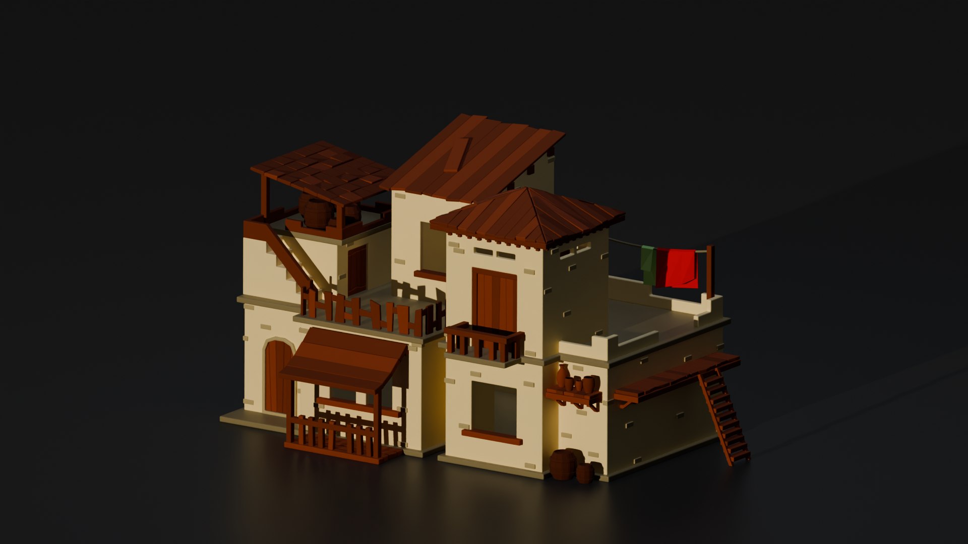 3D Stylized Urban Indian House - TurboSquid 2420958