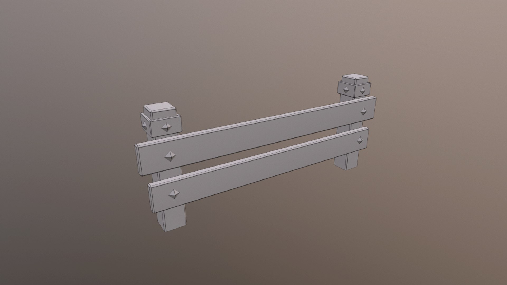 3D low-poly fence - TurboSquid 1342501