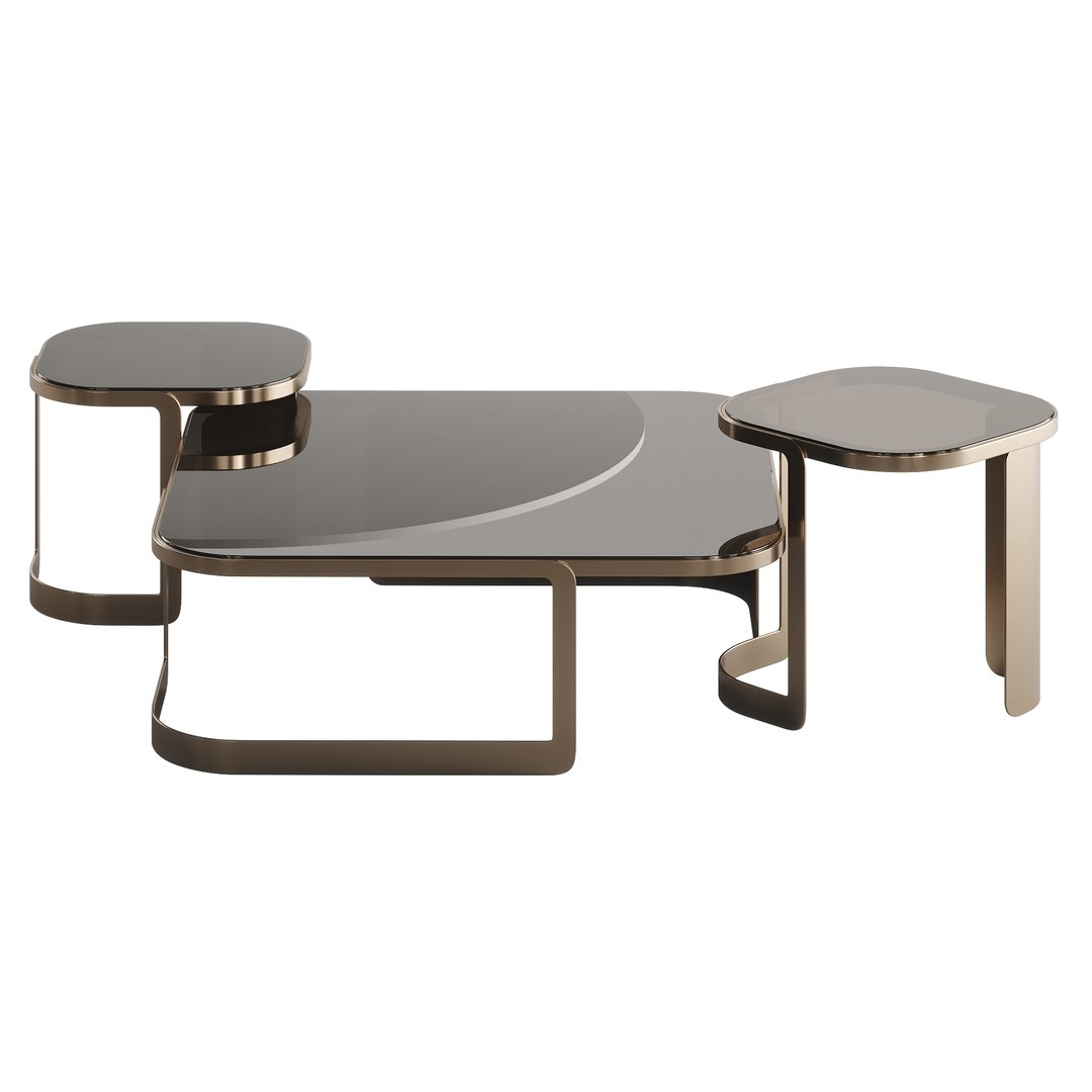 Fendi Casa Bent Glass Coffee Table 3D Model - TurboSquid 1812787