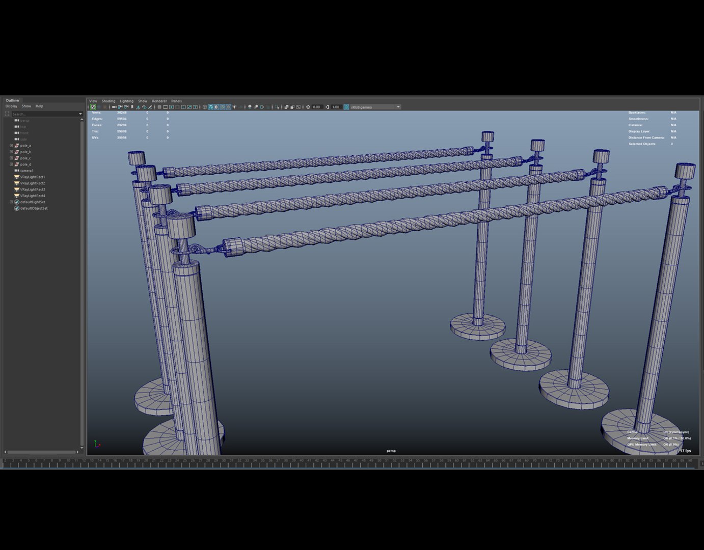 3D Partition Pole Model - TurboSquid 1557025