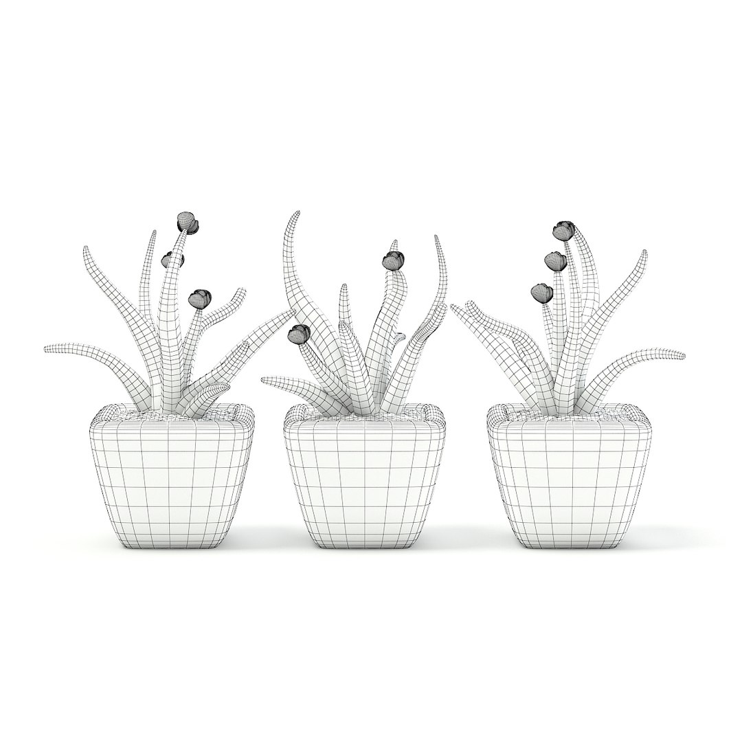 3D Plastic Flowers - TurboSquid 1294240