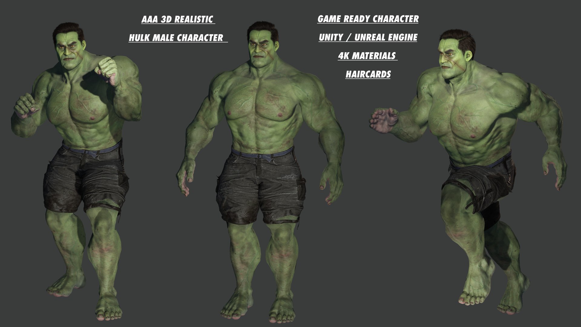 3D Realistic Hulk Character - Comic Character Model - TurboSquid 1963841