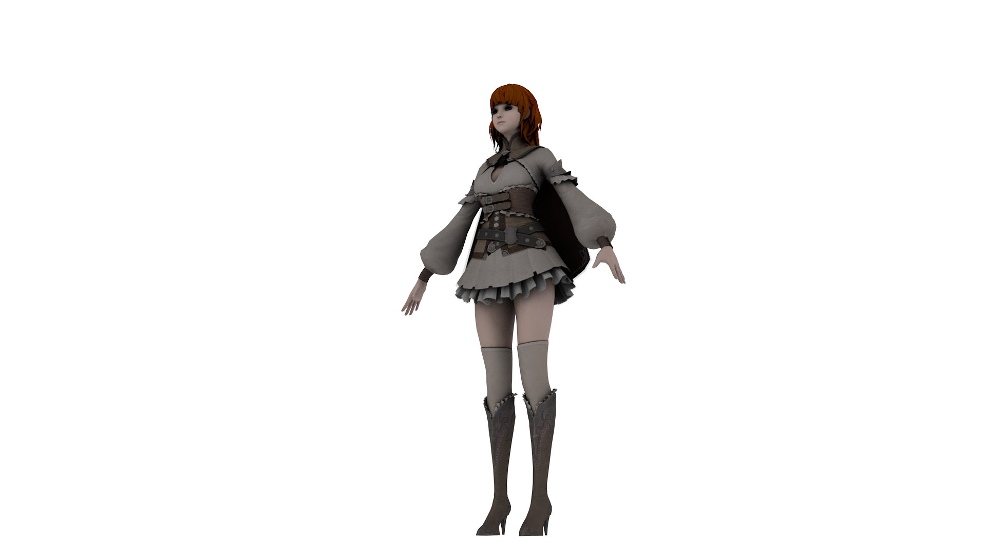 Anime Fantasy Girl Adventurer Model - TurboSquid 2396322