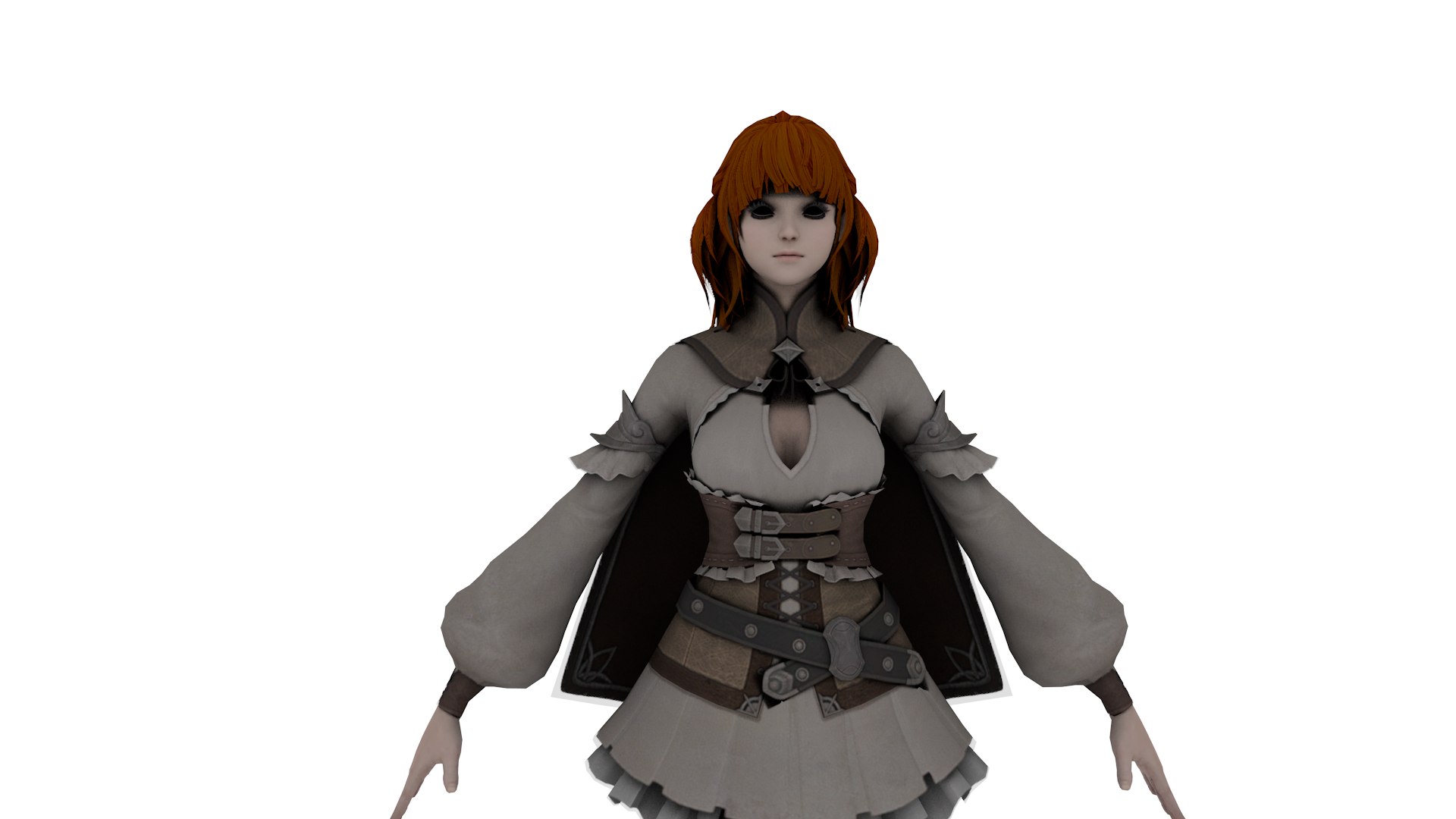 Anime Fantasy Girl Adventurer Model - TurboSquid 2396322