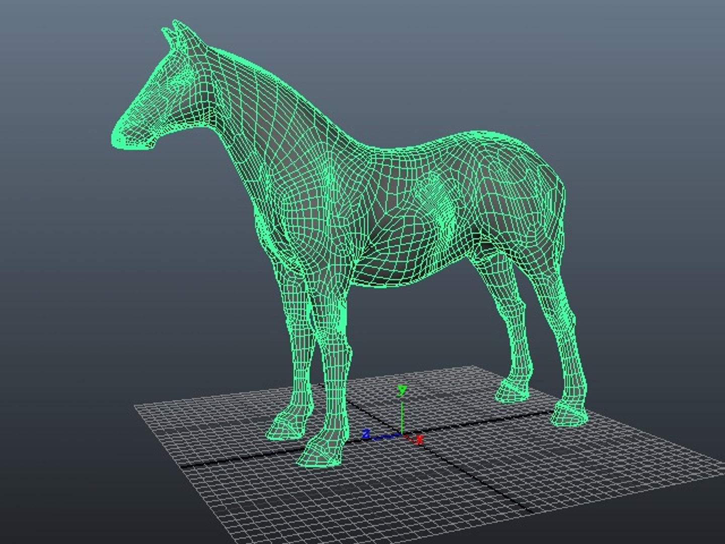 3d Horse Mesh Model