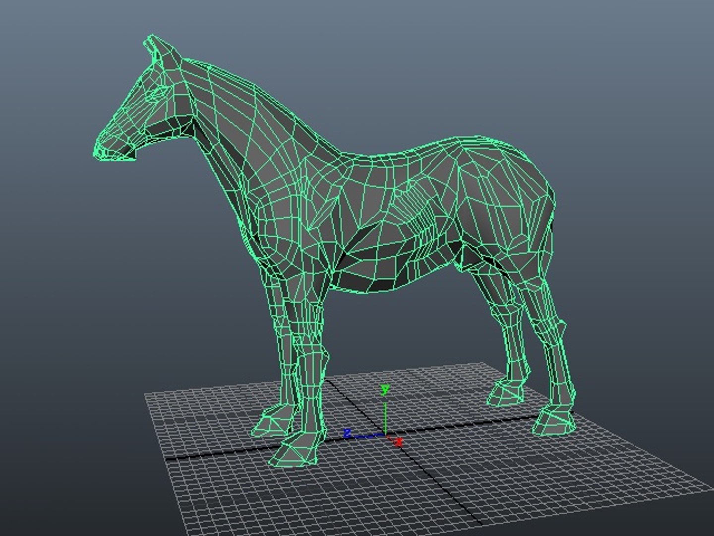 3d Horse Mesh Model
