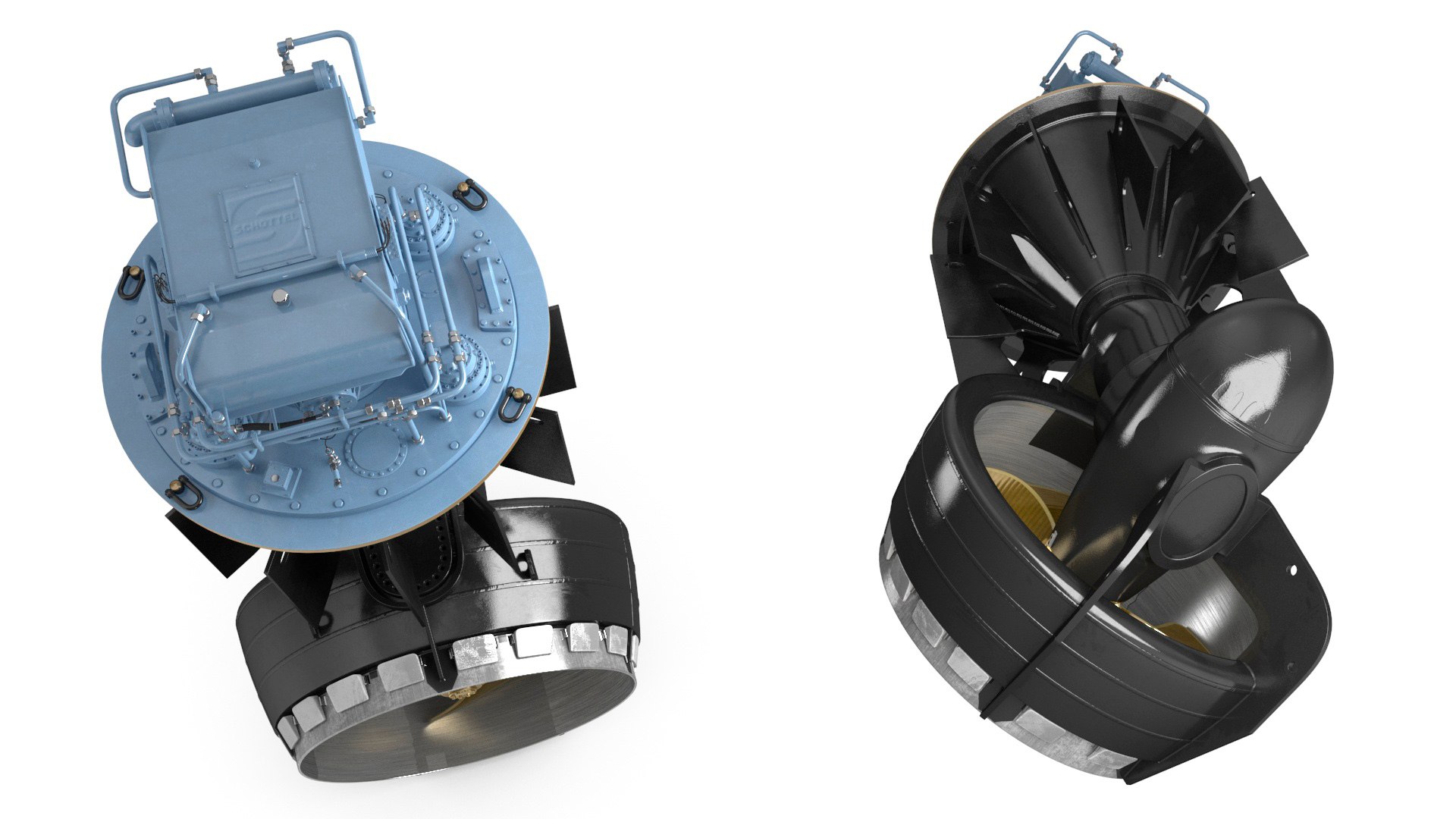 3D Ship Rudder Propeller SCHOTTEL Model - TurboSquid 2218394