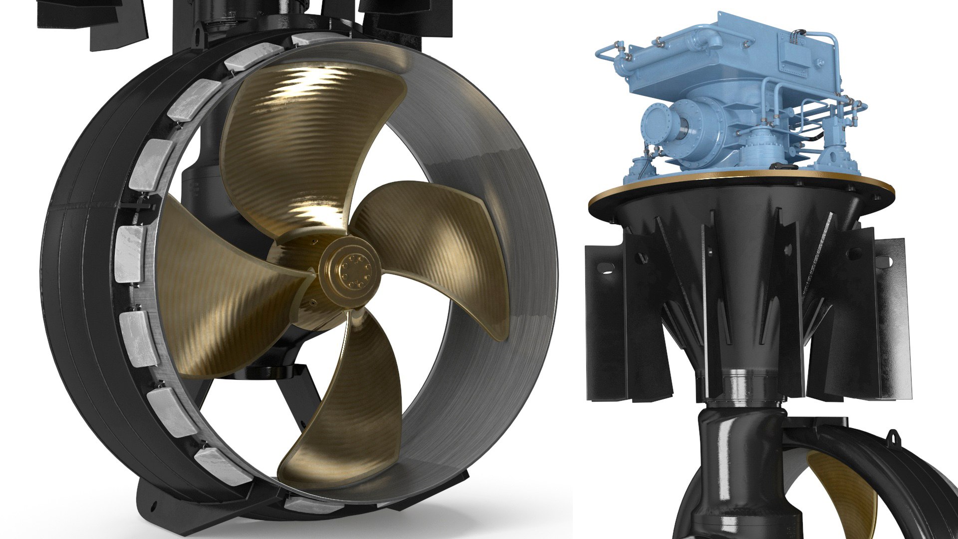 3D Ship Rudder Propeller SCHOTTEL Model - TurboSquid 2218394