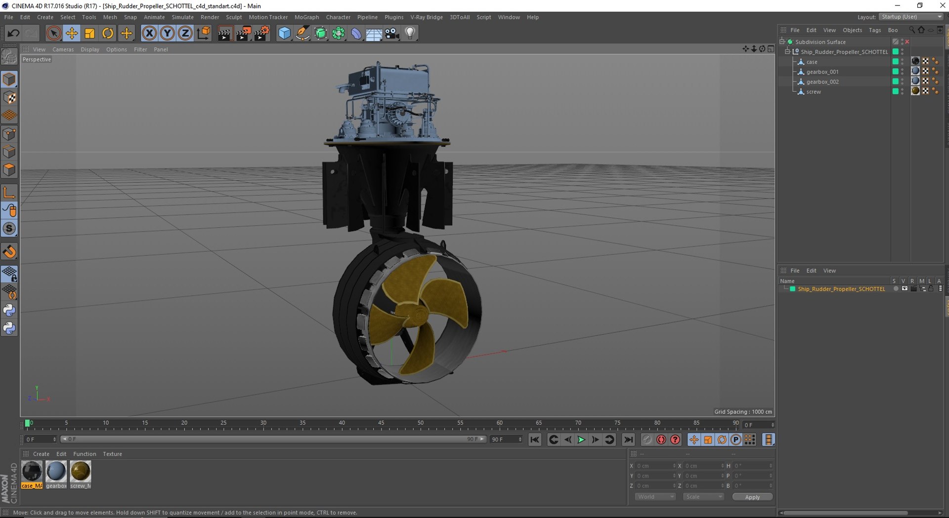 3D Ship Rudder Propeller SCHOTTEL Model - TurboSquid 2218394