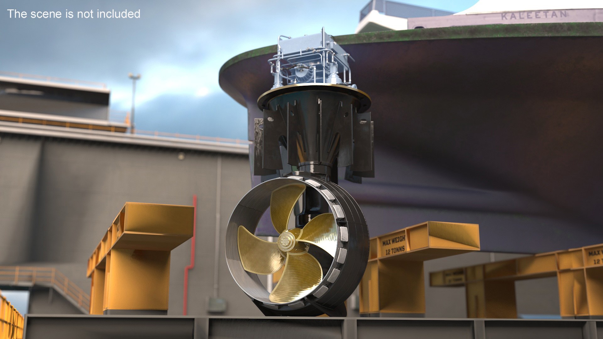 3D Ship Rudder Propeller SCHOTTEL Model - TurboSquid 2218394