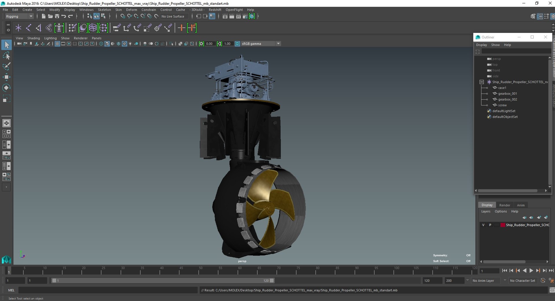 3D Ship Rudder Propeller SCHOTTEL Model - TurboSquid 2218394