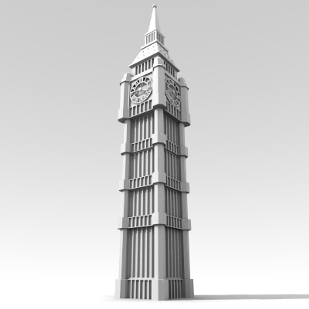 london clock tower 3d model