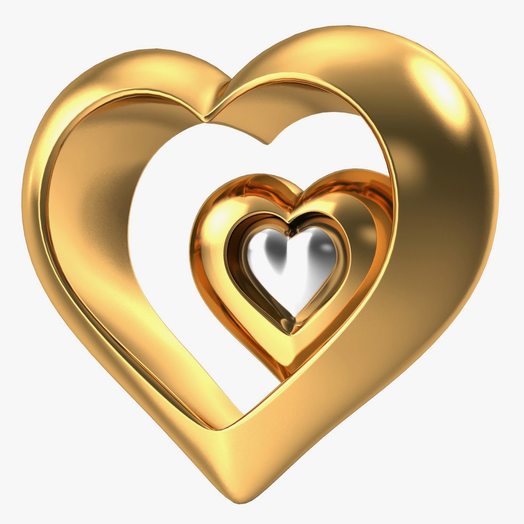 3d Heart Gold V5