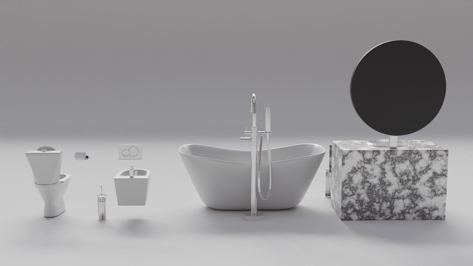 3D Sanitary Ware And Bathroom Furniture Model - TurboSquid 2148177