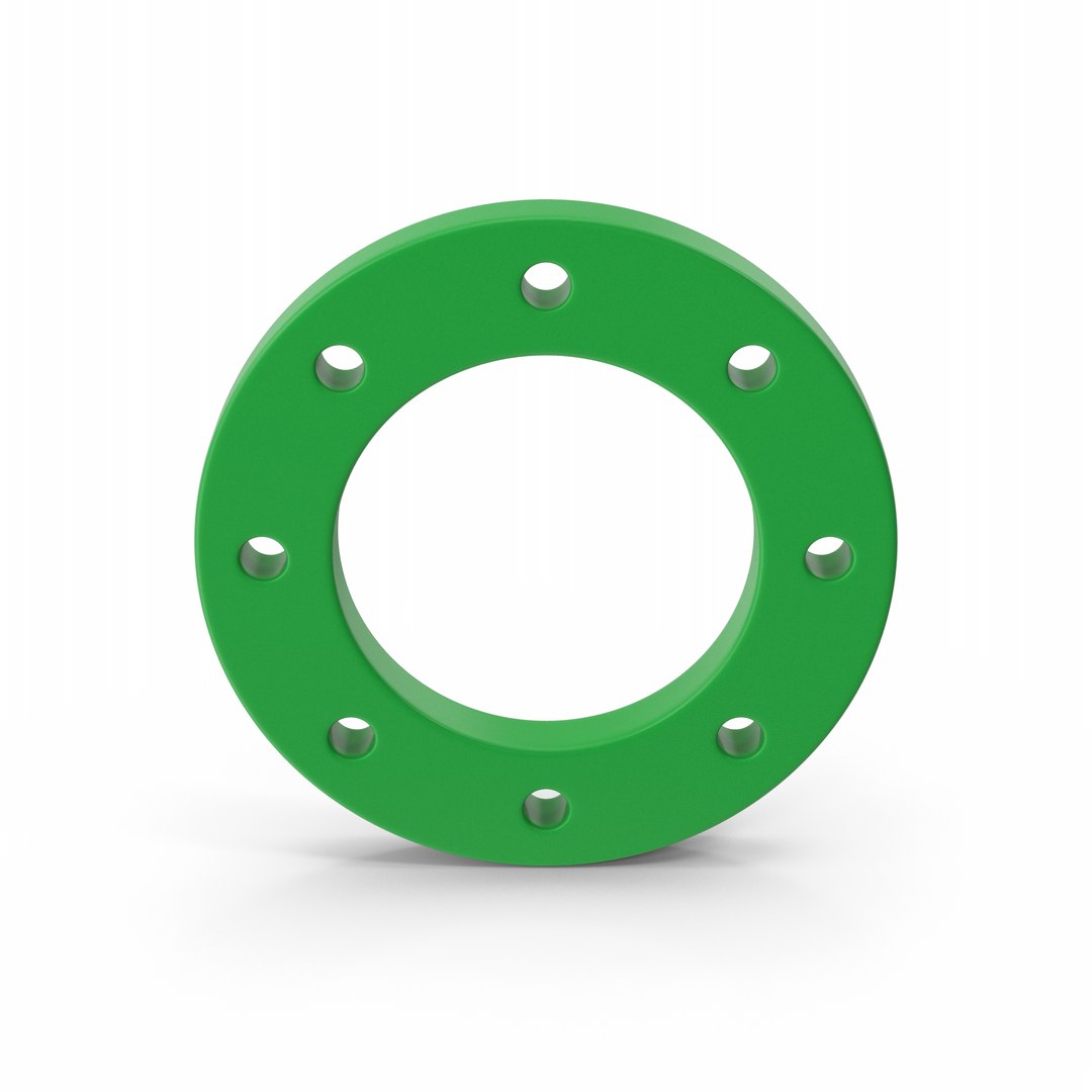 3D Green Pipe Flange Model - TurboSquid 1966308