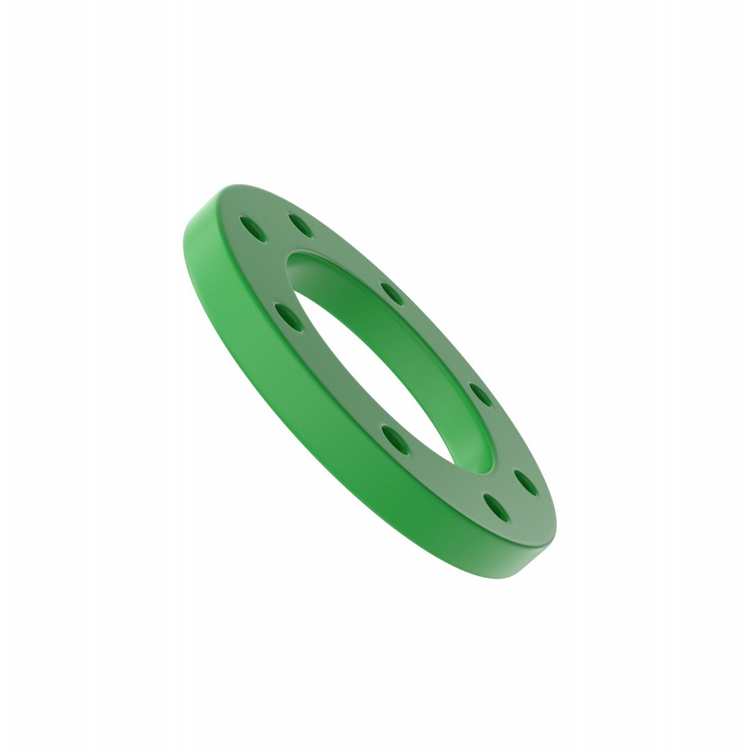 3D Green Pipe Flange Model - TurboSquid 1966308