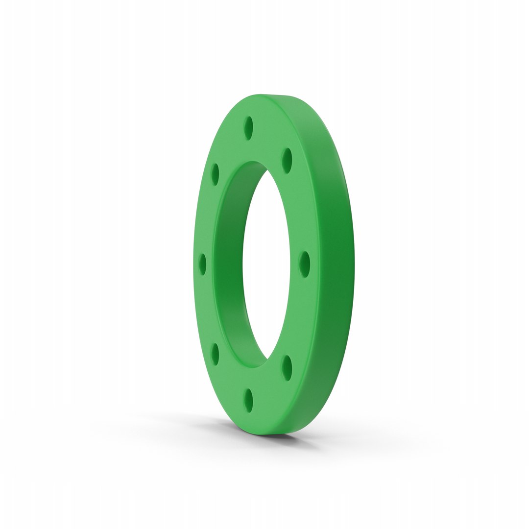 3D Green Pipe Flange Model - TurboSquid 1966308