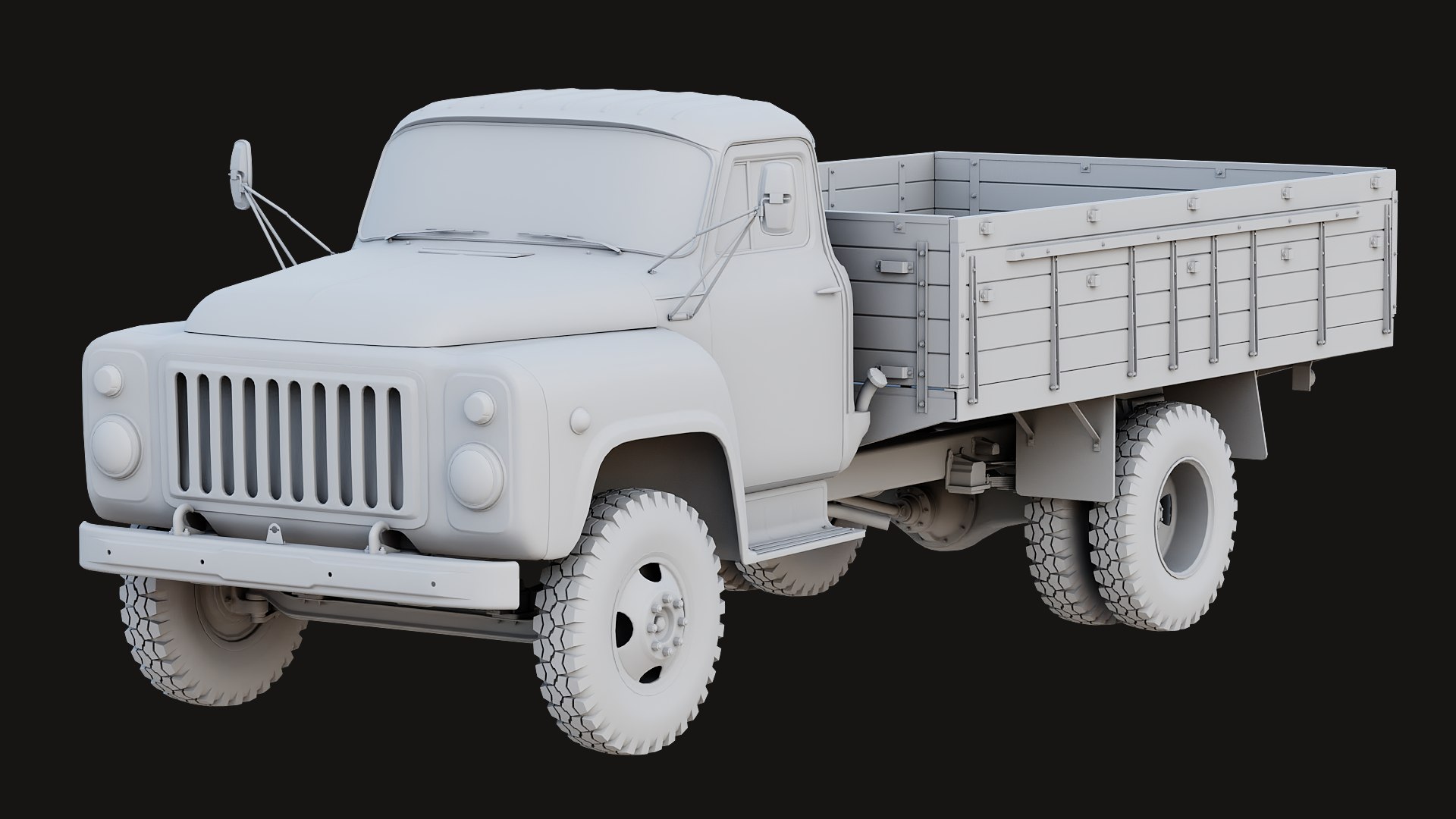 3D Gaz 53 HQ Interior Model - TurboSquid 1729729