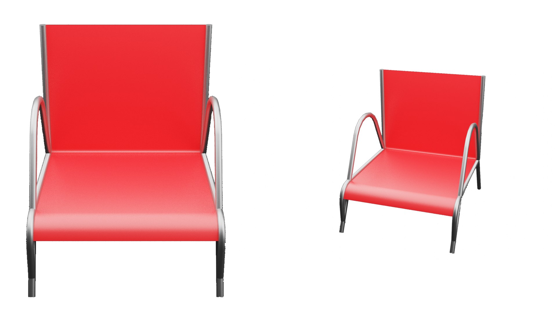 3D Model Red Chair - TurboSquid 2327670