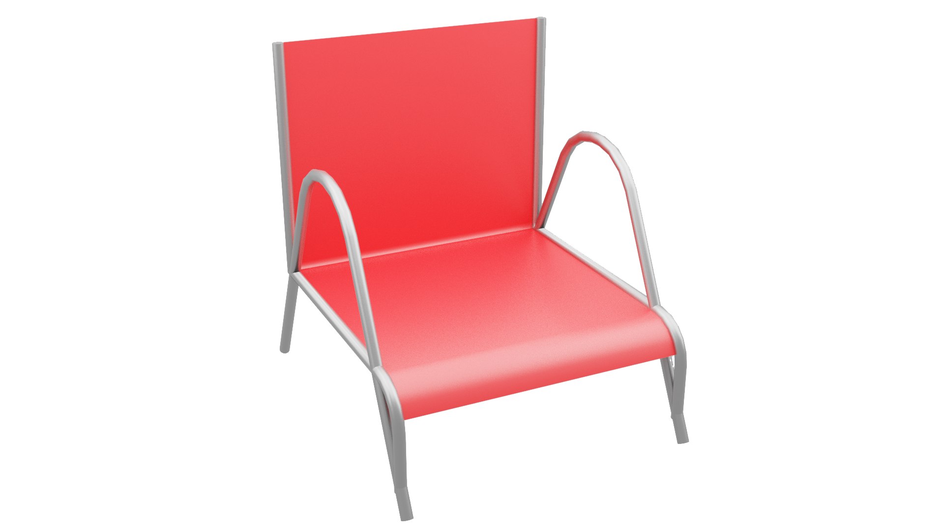 3D Model Red Chair - TurboSquid 2327670