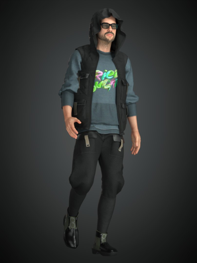 3D Realistic Man Character Rigged 3D Model - TurboSquid 2100982