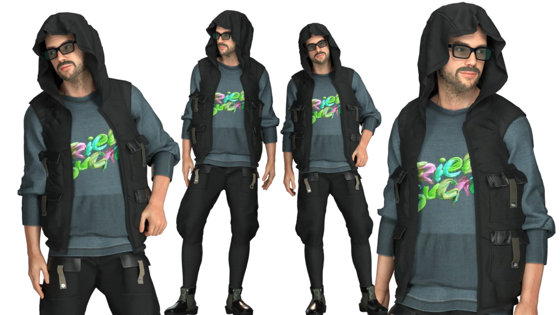 3D Realistic Man Character Rigged 3D Model - TurboSquid 2100982