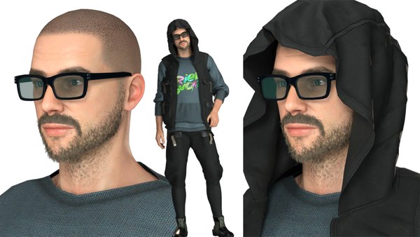 Realistic Man Character Rigged 3D Model3Dモデル - TurboSquid 2100982