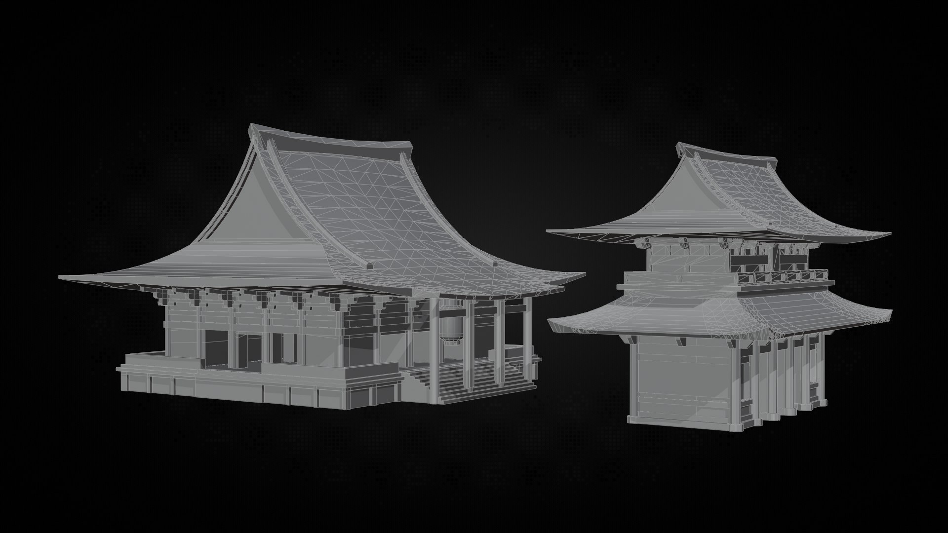 Low Poly Japanese Senso Ji Temple Building Model - TurboSquid 2343718
