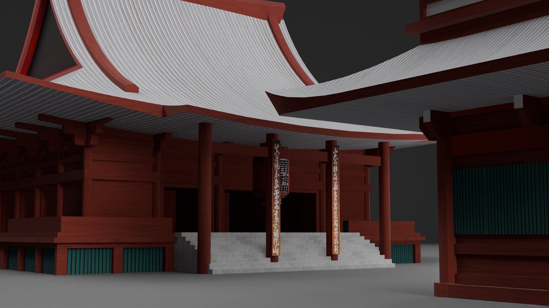 Low Poly Japanese Senso Ji Temple Building Model - TurboSquid 2343718
