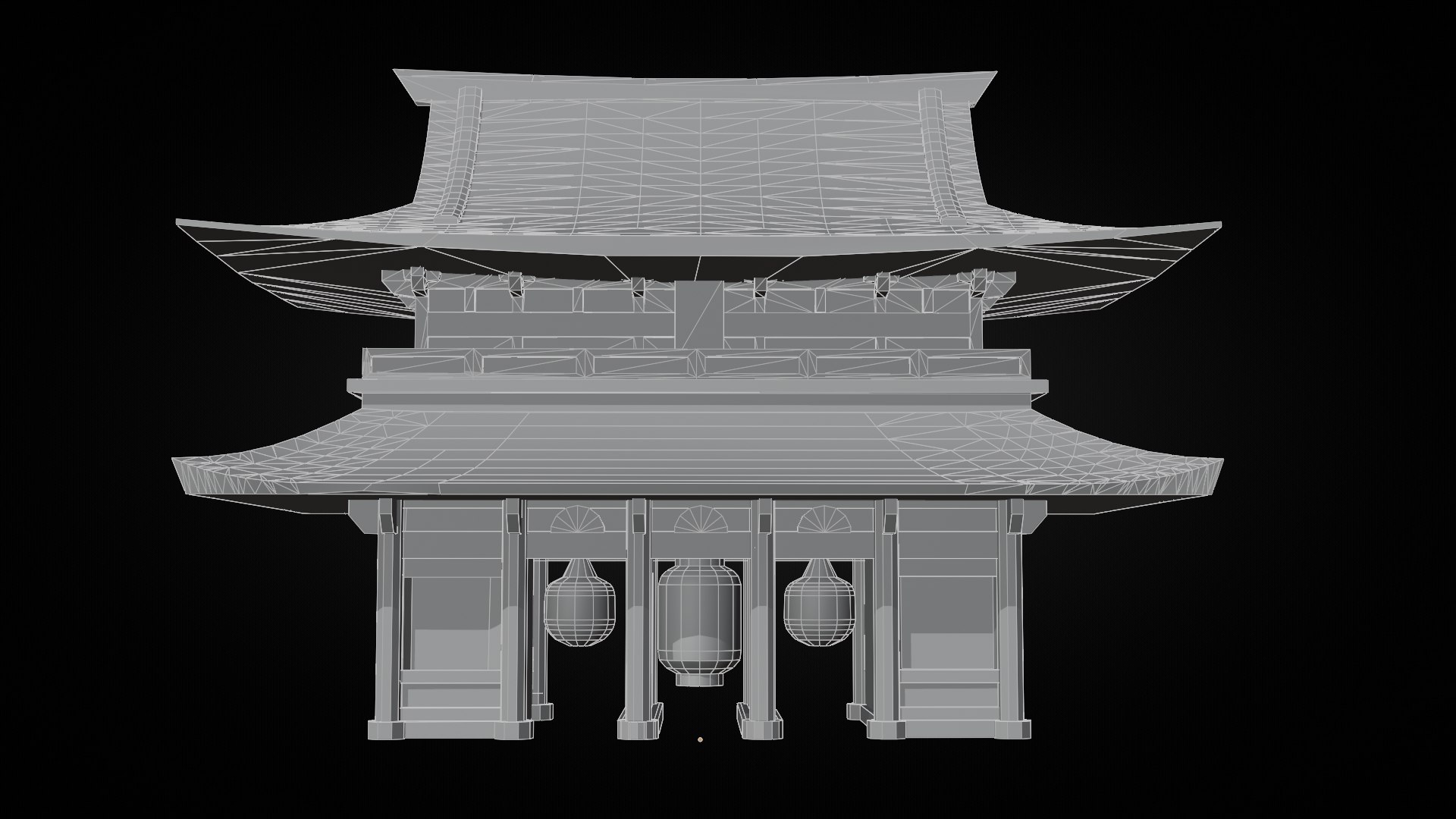 Low Poly Japanese Senso Ji Temple Building Model - TurboSquid 2343718