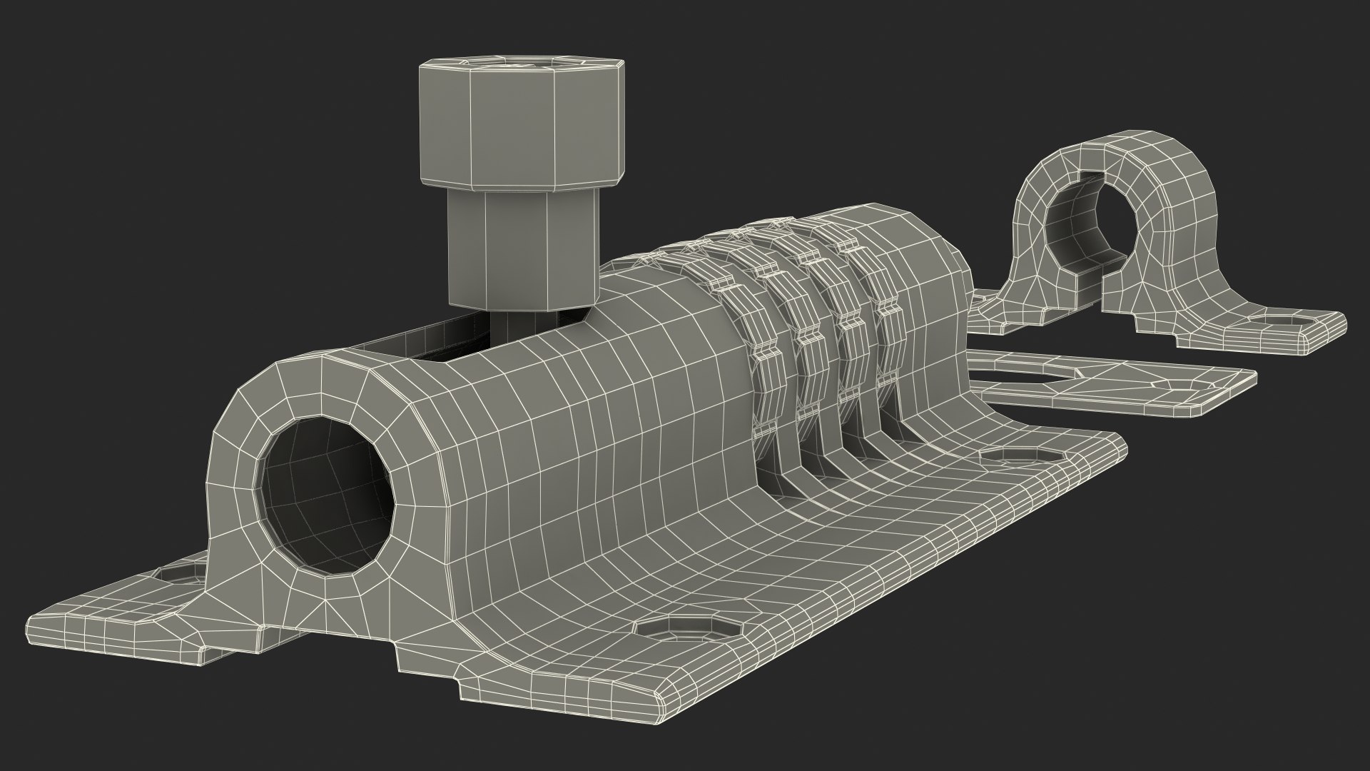 Combi Bolt Door Lock Chrome 3D Model - TurboSquid 1784003