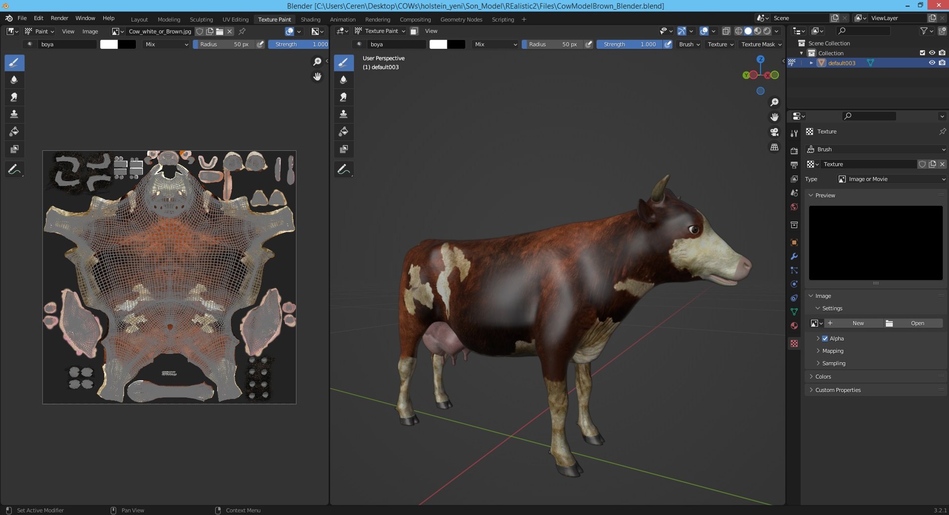 3D Low Poly Cow Poly Unwrapped 4 K model - TurboSquid 1956659