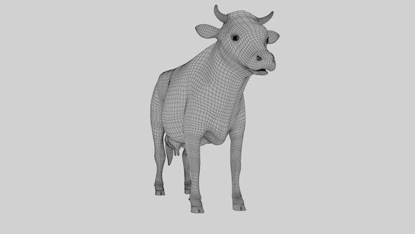 3D Low Poly Cow Poly Unwrapped 4 K model - TurboSquid 1956659