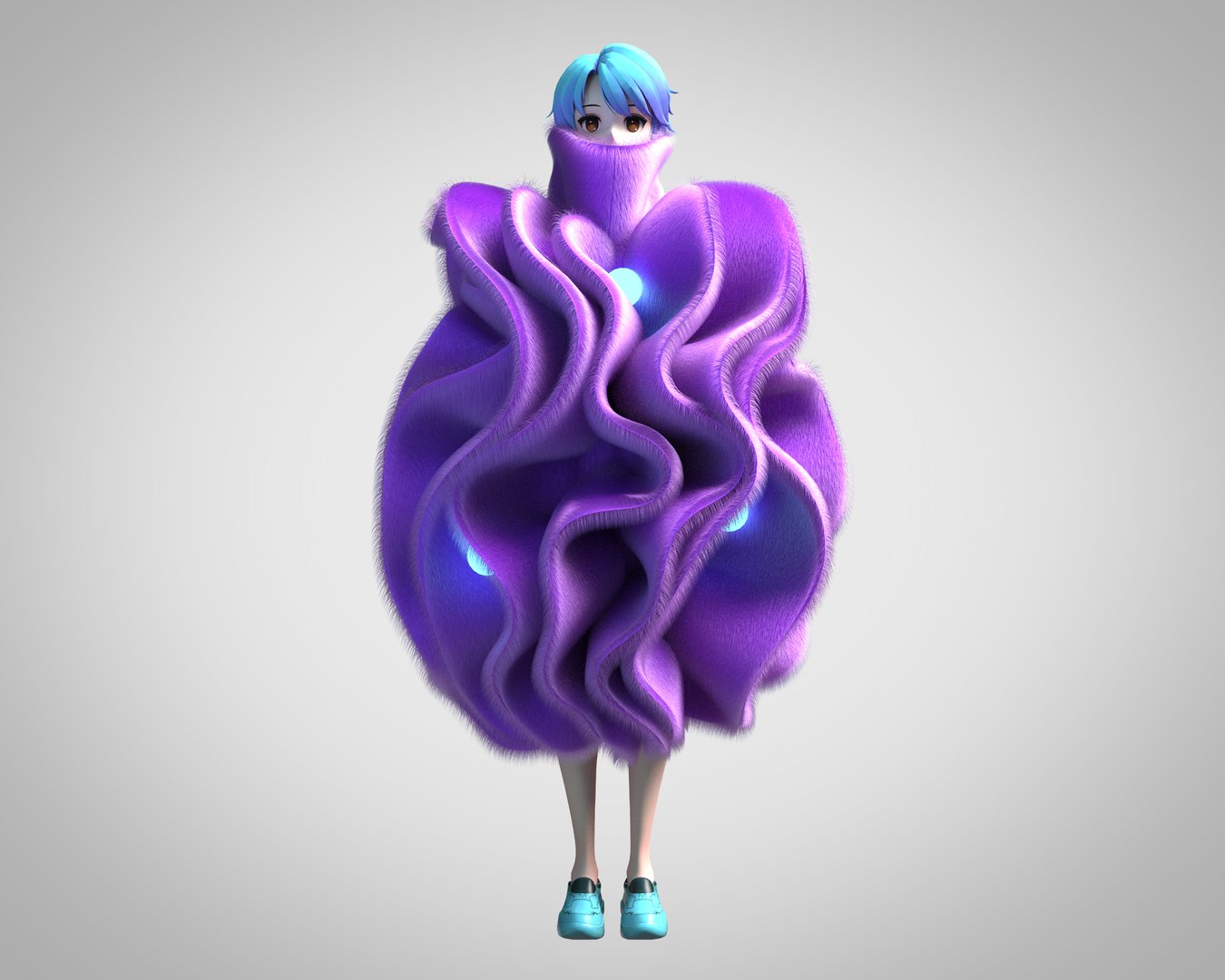 modelo 3d NFT-Fur Dress - TurboSquid 2016218