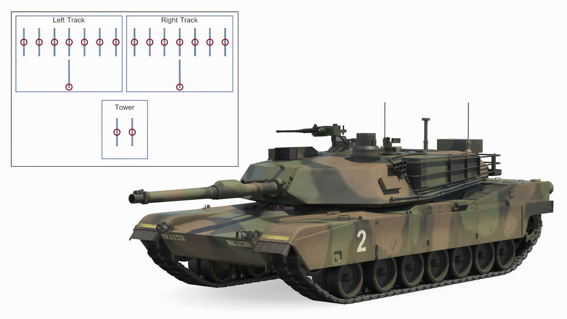 3D Model M1 Abrams Tank Rigged - TurboSquid 2387382