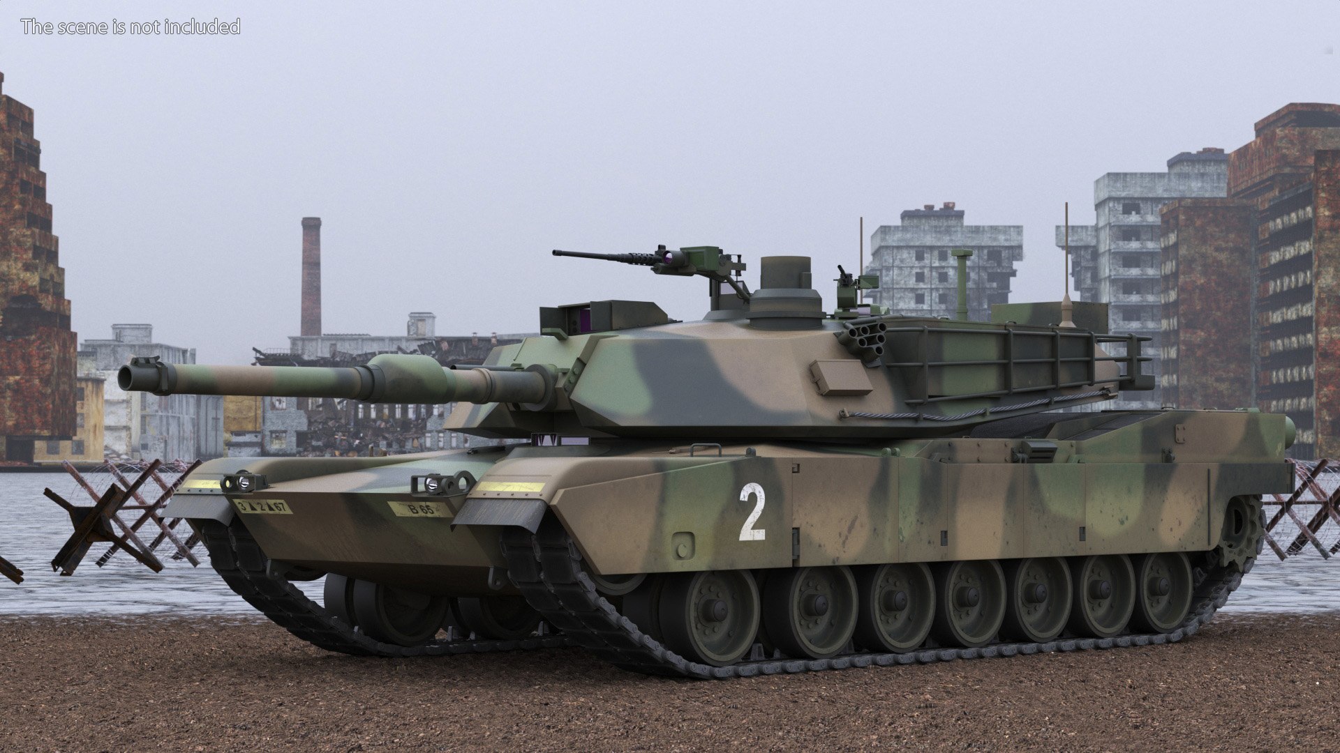 3D Model M1 Abrams Tank Rigged - TurboSquid 2387382