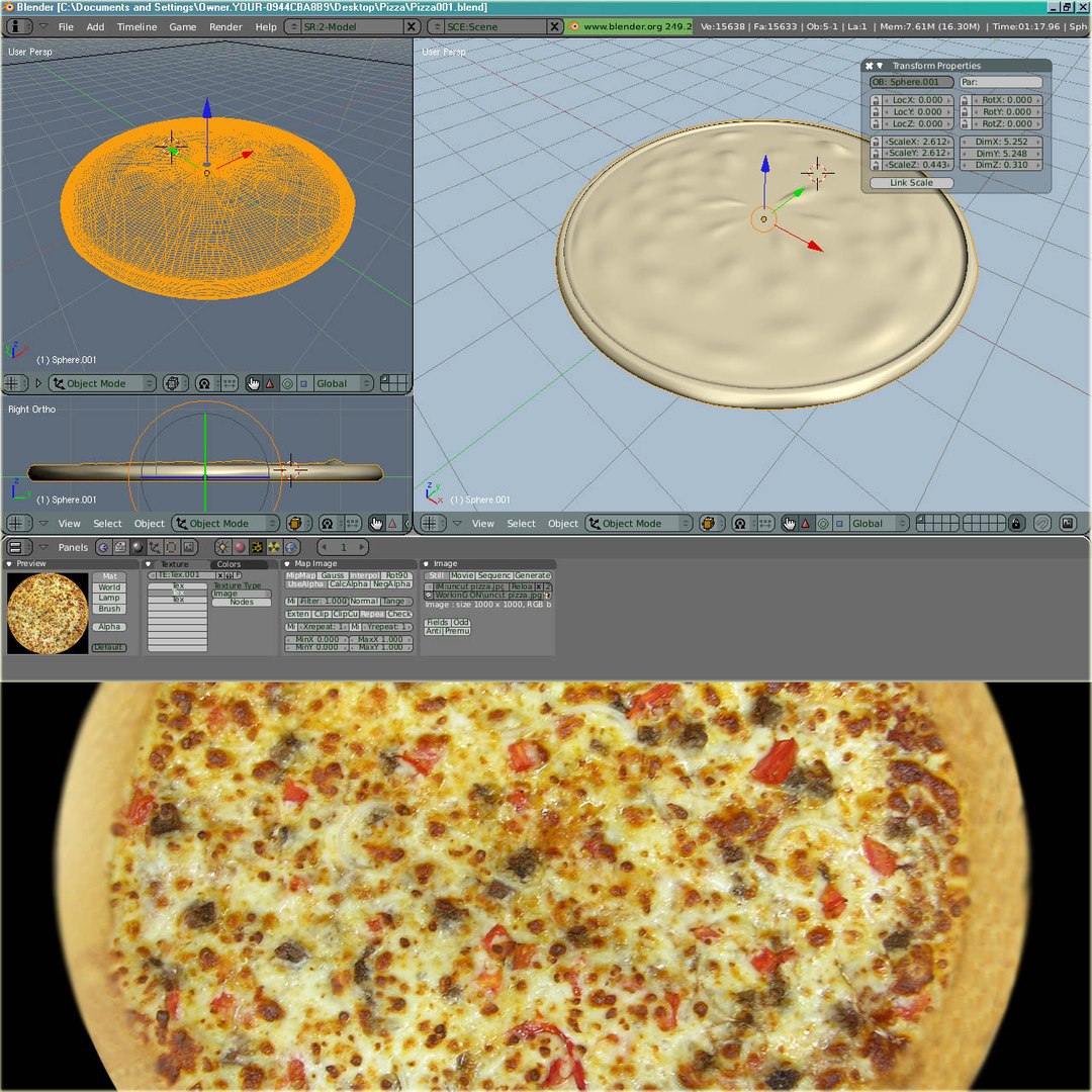 3d Model Of Pizza