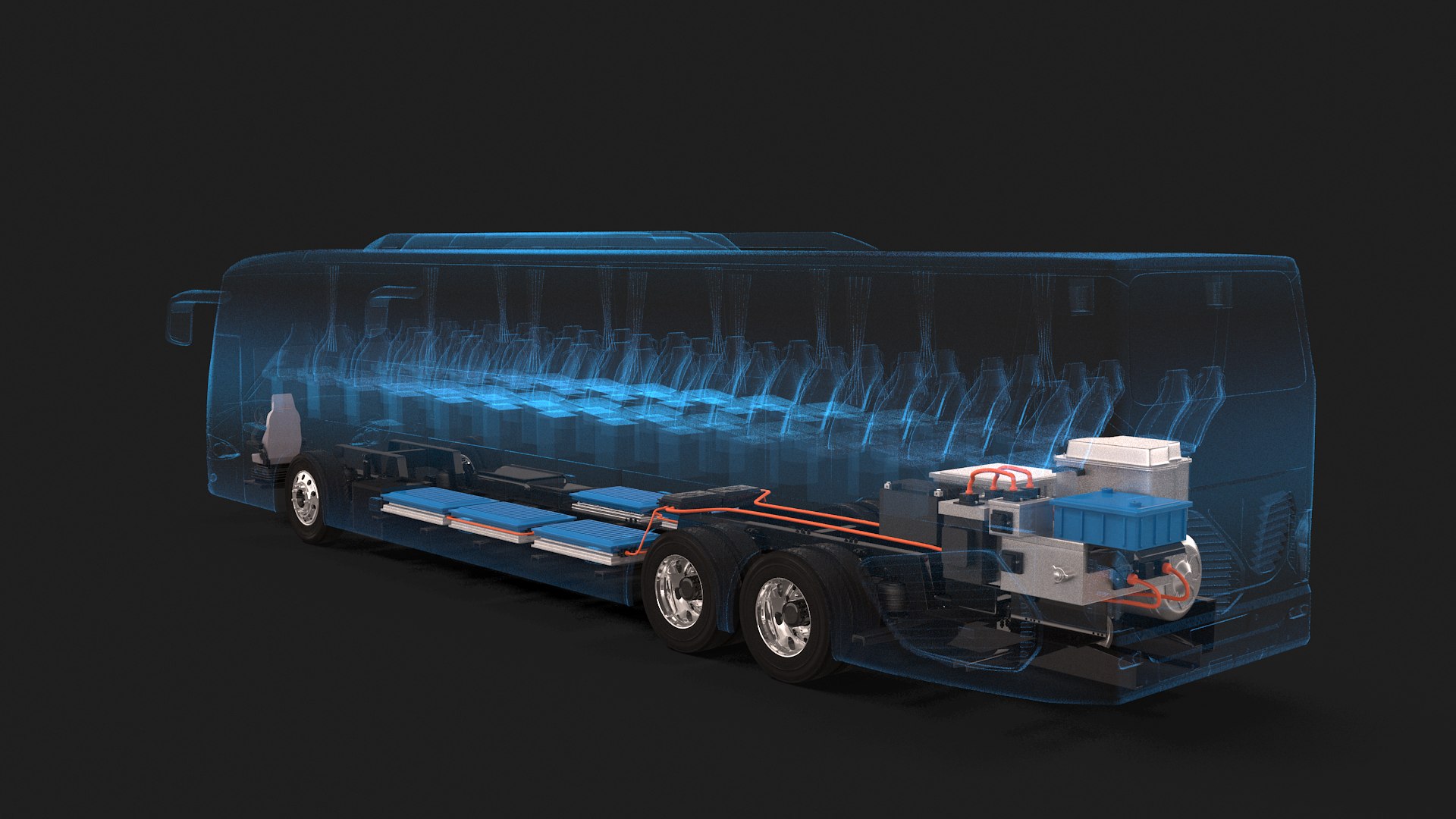 Electric bus x-ray model - TurboSquid 1580612