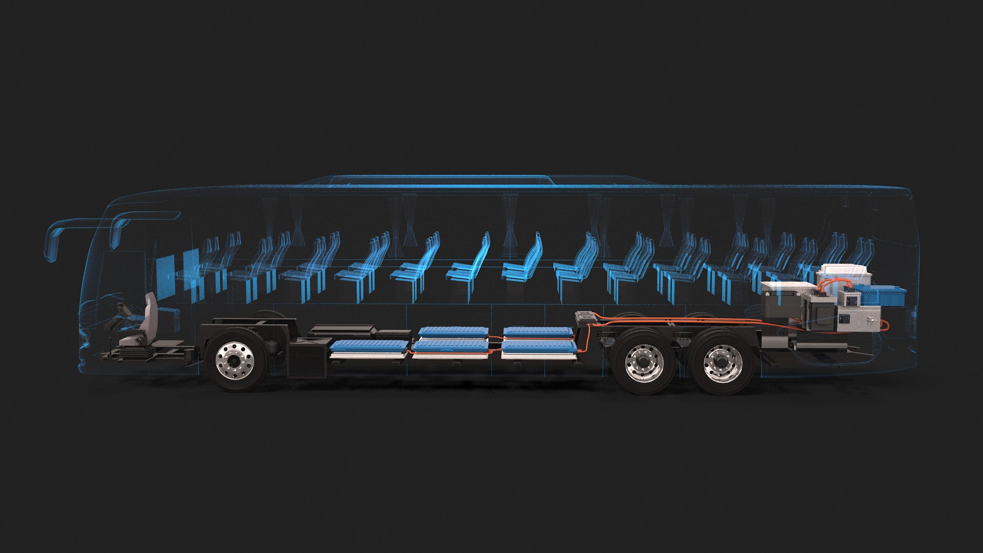 Electric bus x-ray model - TurboSquid 1580612